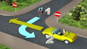 Flashcards - USAREUR Right of way Questions Driving test