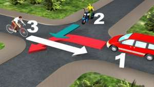 Flashcards - USAREUR Right of way Questions Driving test