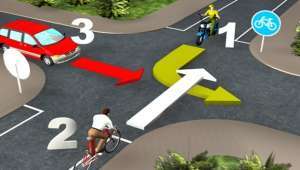 Flashcards - USAREUR Right of way Questions Driving test