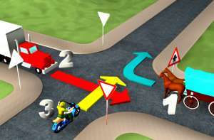 Flashcards - USAREUR Right of way Questions Driving test